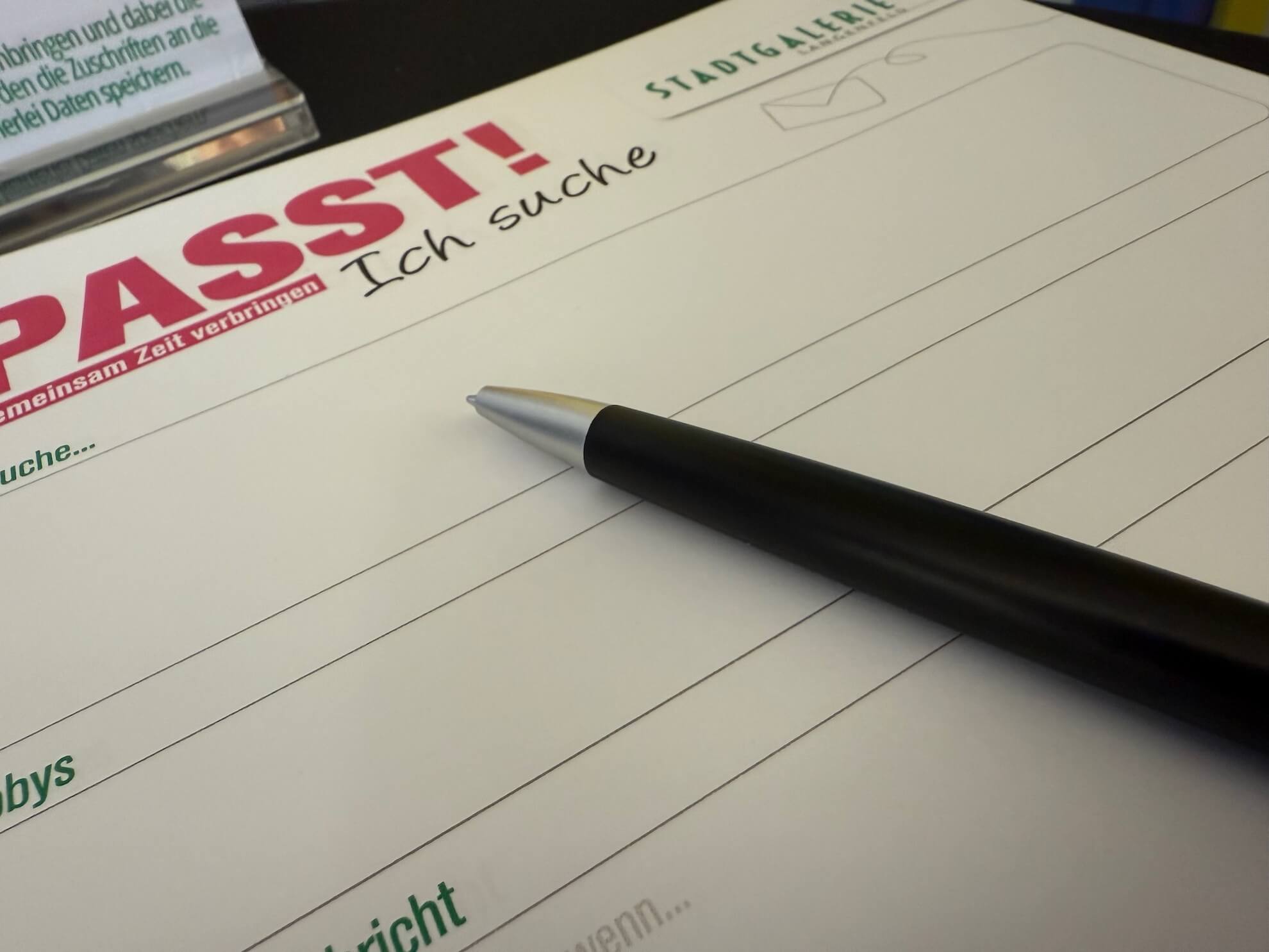 PASST – gemeinsam Zeit verbringen! - Stadtgalerie Langenfeld